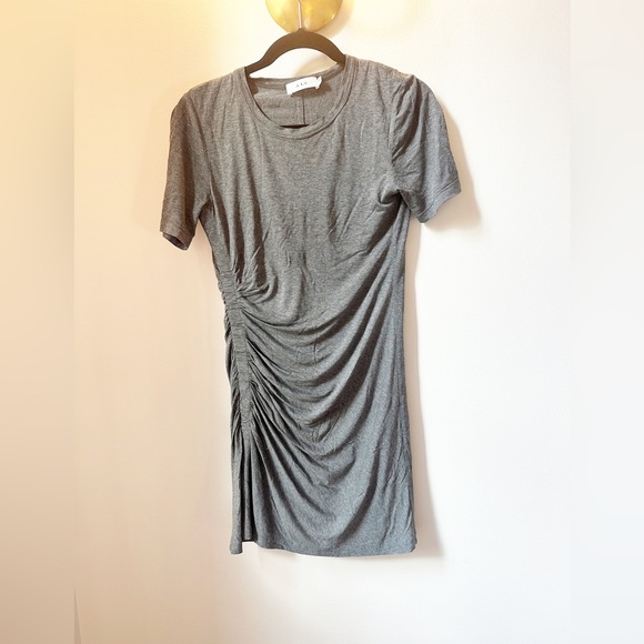 A.L.C. | Dresses | Womens Alc Tshirt Mini Dress In Grey With Ruching On ...